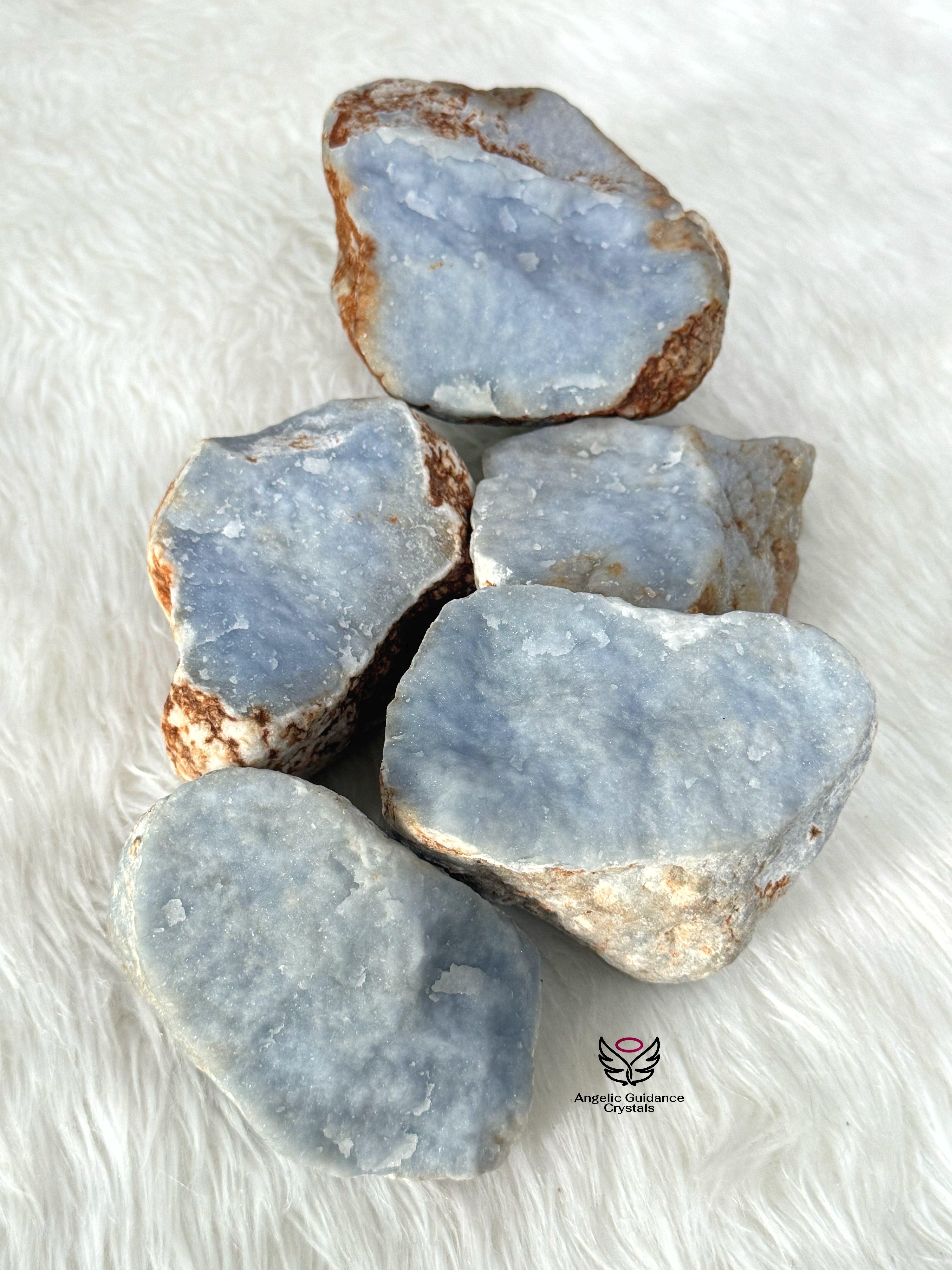 Angelite Raw Stone – Angelic Guidance Crystals