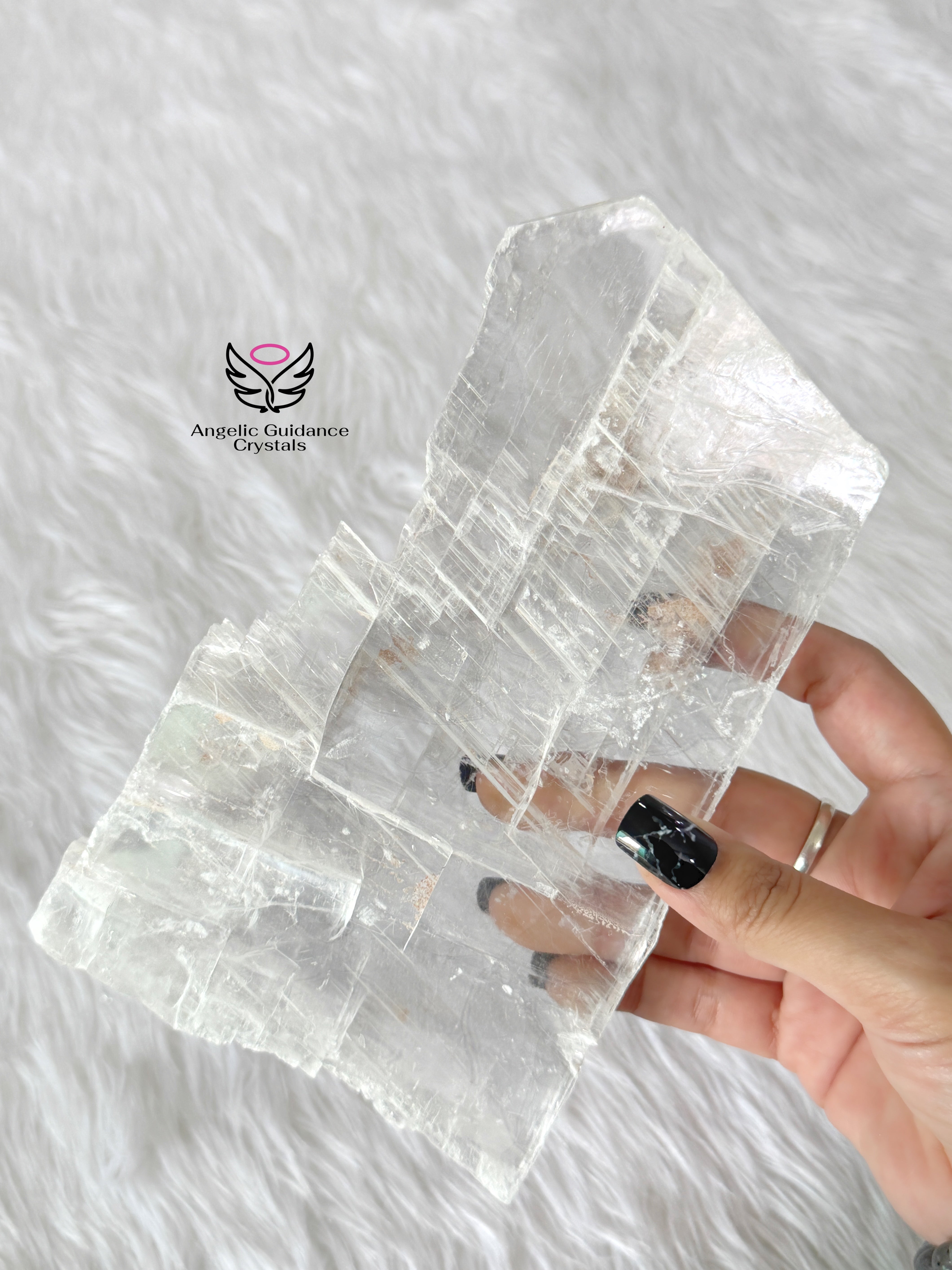 Selenite Transparent Raw Stone Xl 1 – Angelic Guidance Crystals