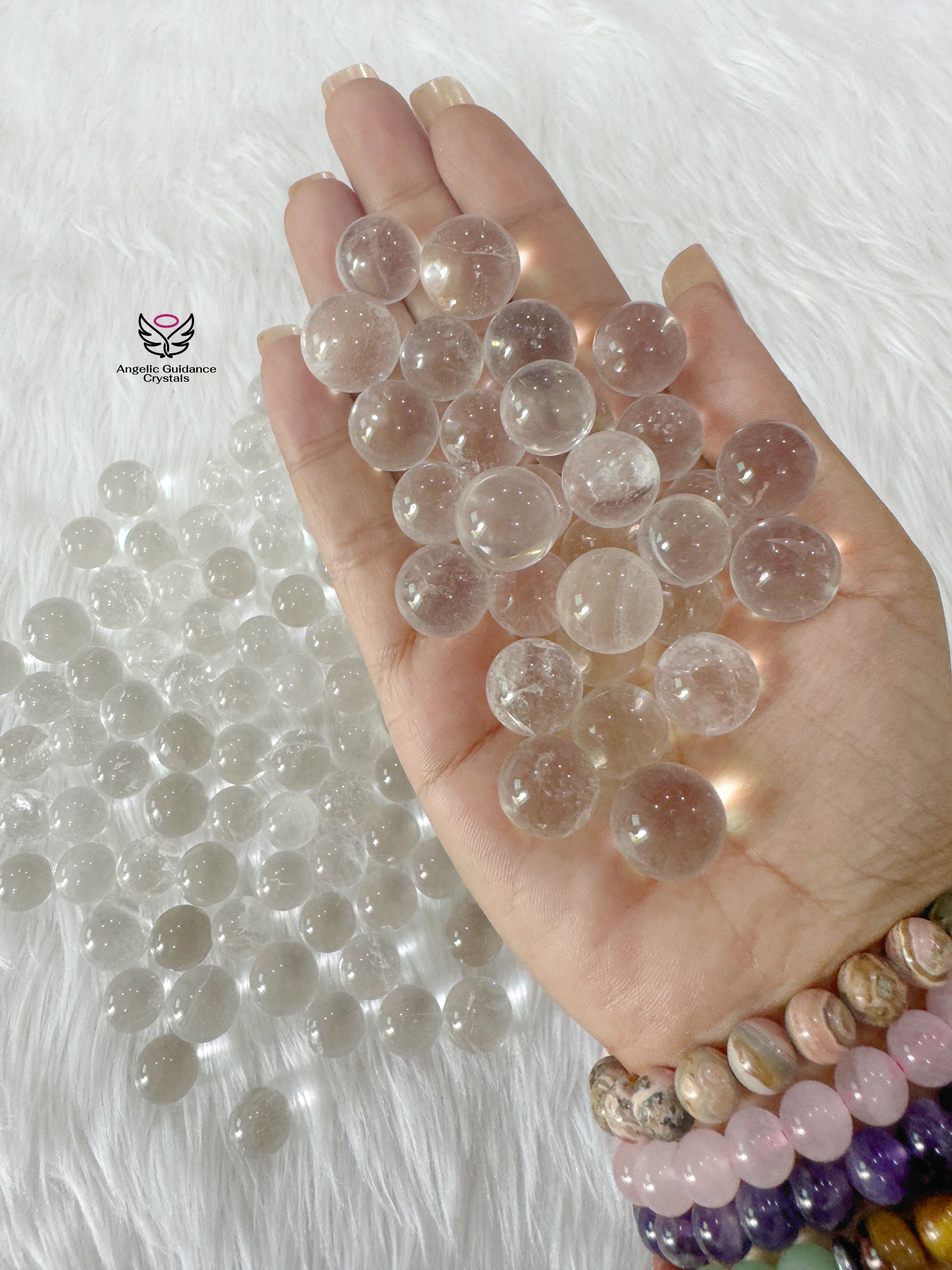 Clear Quartz Mini Sphere – Angelic Guidance Crystals