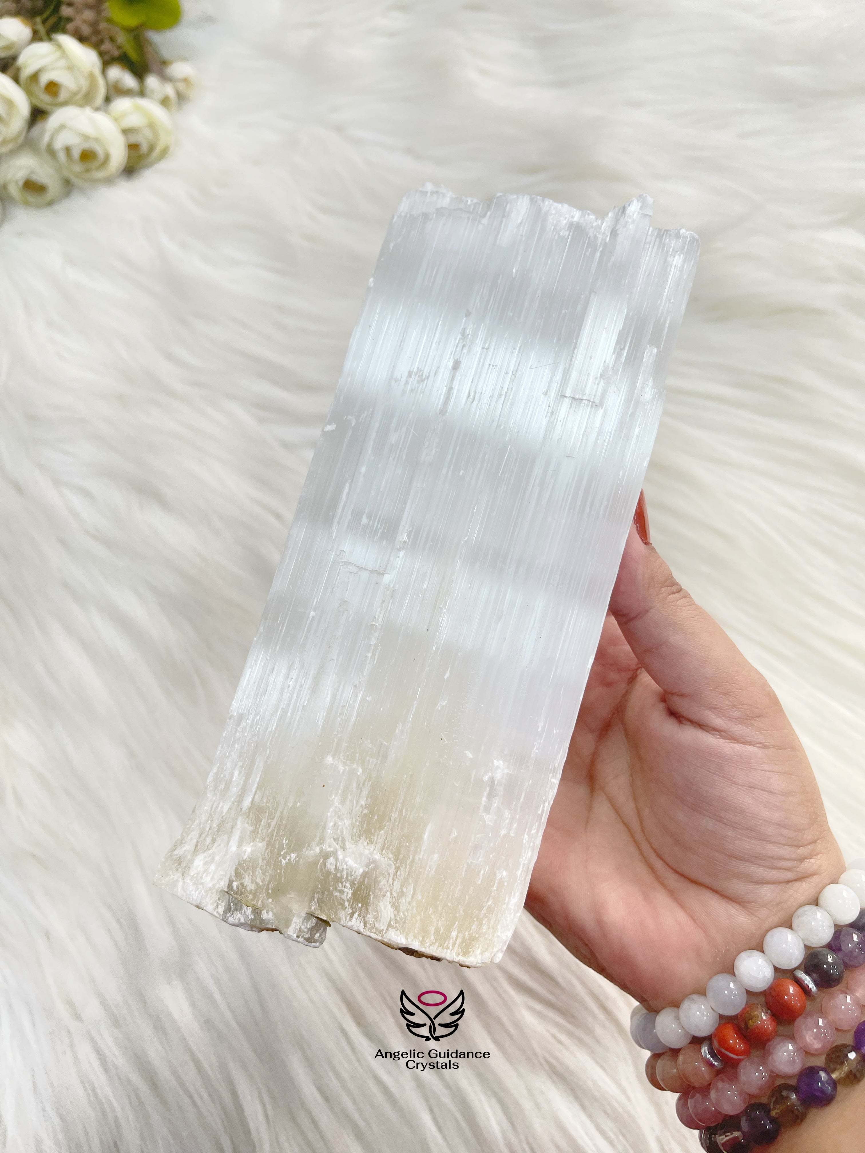 Selenite Raw Slab 3 – Angelic Guidance Crystals