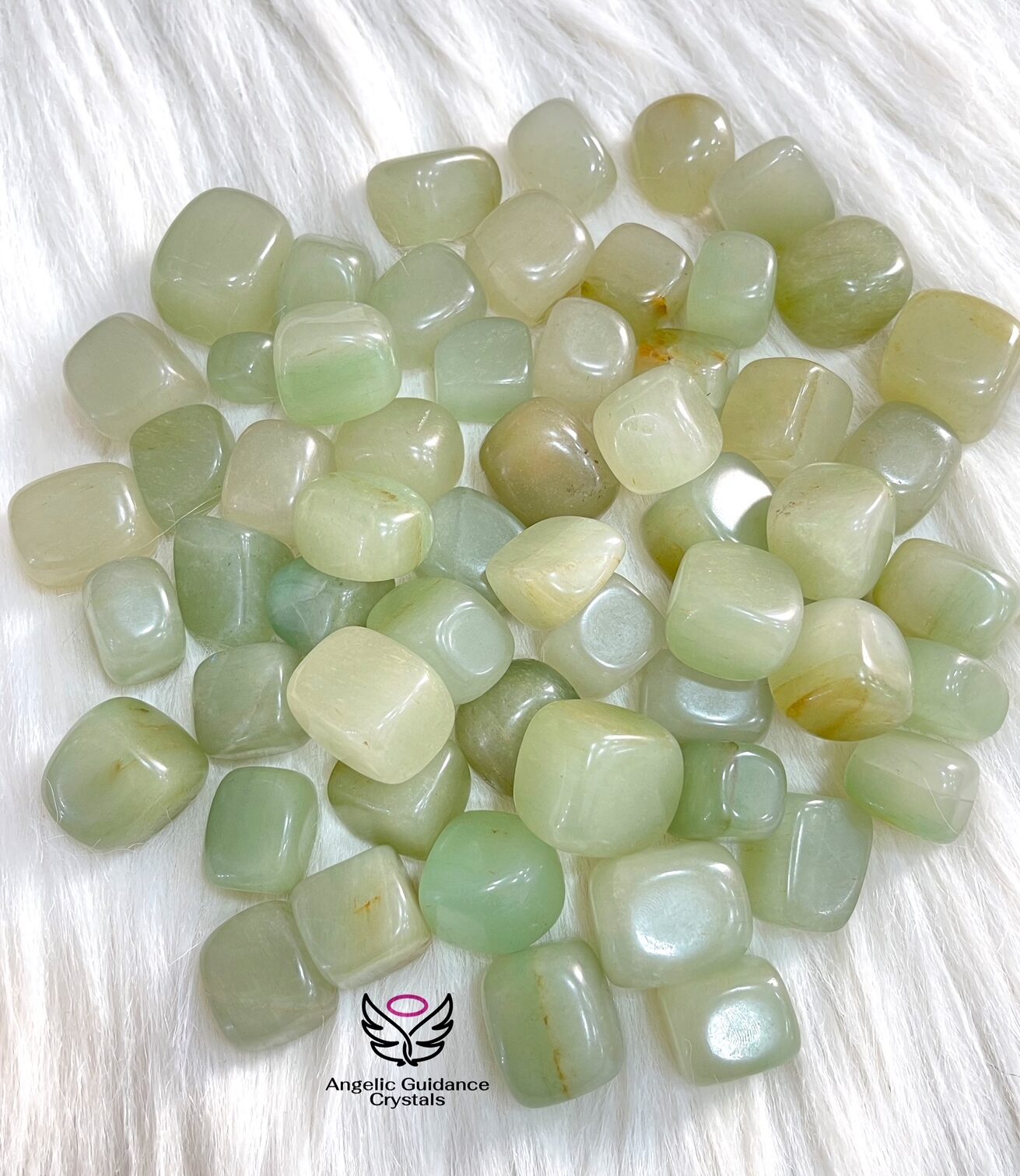 Jade Light Green Natural Tumble – Angelic Guidance Crystals